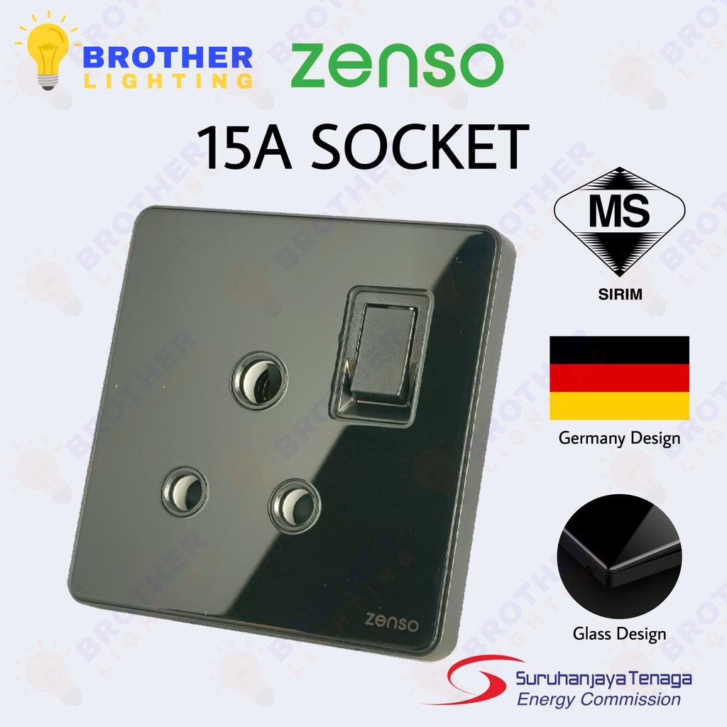 [SIRIM] Zenso Glasse Switch Socket Neon Modern Design Wall Slim ...