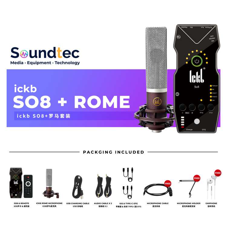 ICKB SO8第六代 网红直播声卡【冯提莫同款声卡】/ ICKB Lossless Digital So8 6th Generation Phone Sound Card [READY ...