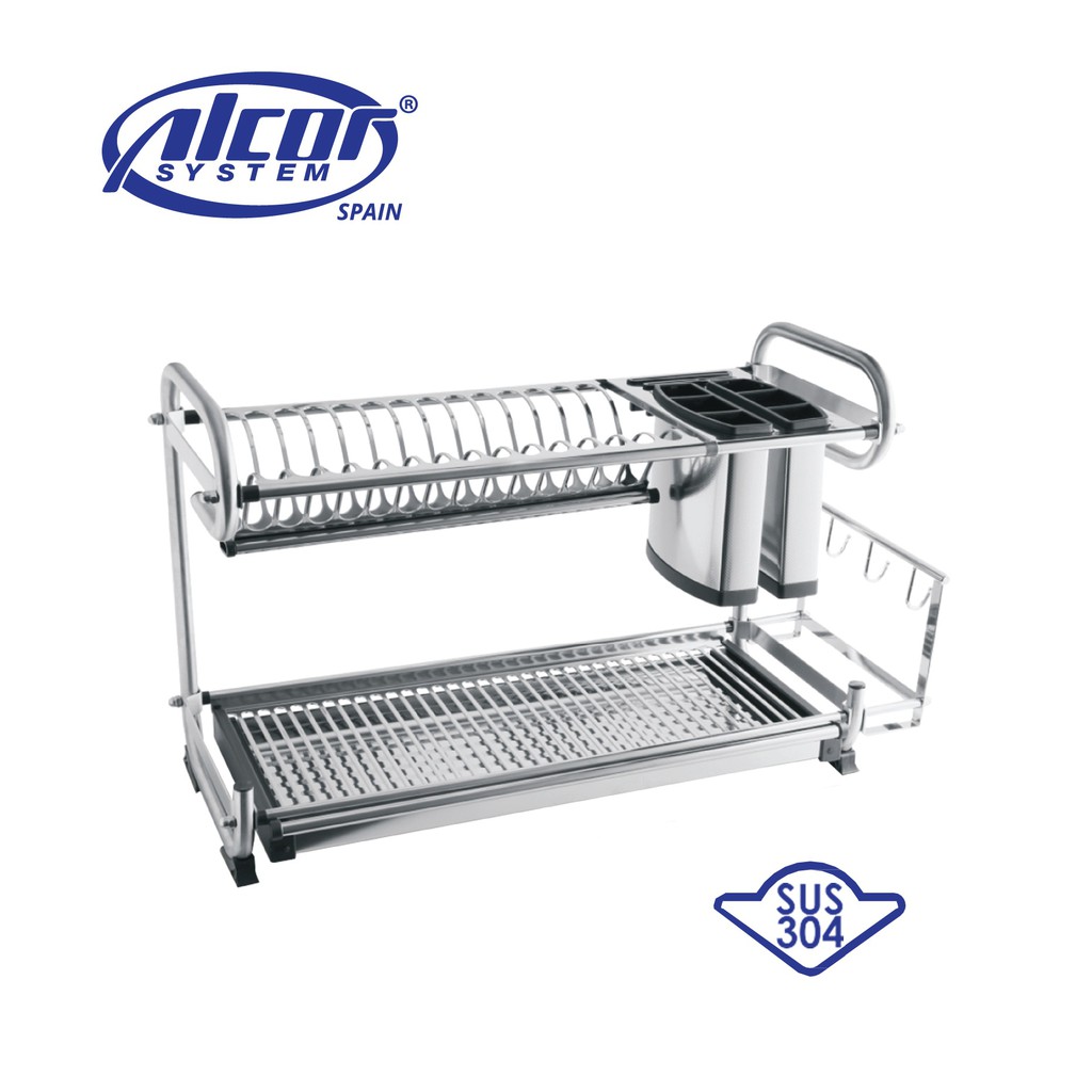 Alcor System SUS304 2 tier Multipurpose Dish Rack / Stainless Steel ...