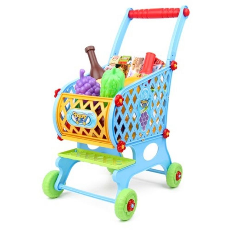 Troli Mainan Kanak2 / Shopping Cart for Kids | Supermarket Grocery ...