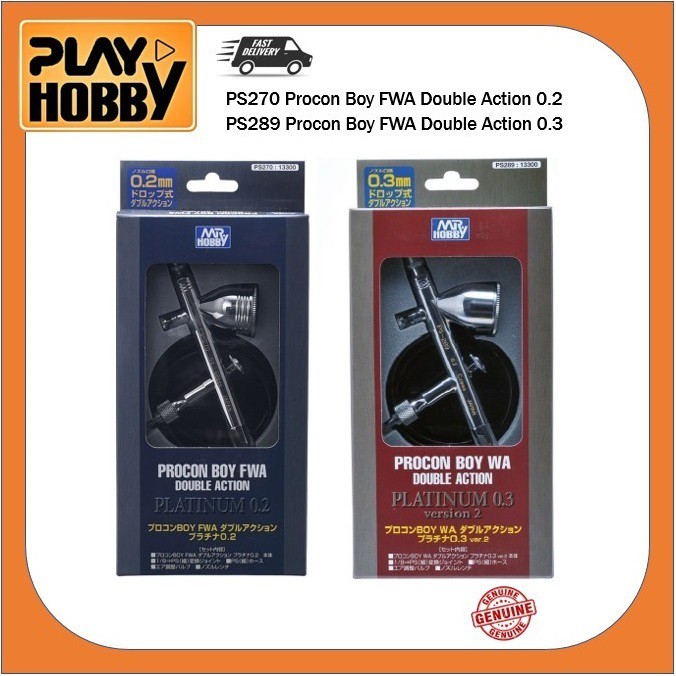 Mr Hobby - PS270 0.2 / PS289 0.3 - Airbrush - Dual Action - GSI - CREOS - Mr Procon Boy FWA ...