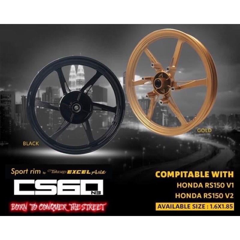 RS150 SPORT RIM EXCEL ASIA TAKASAGO RIM (160/185x17） | Shopee Malaysia