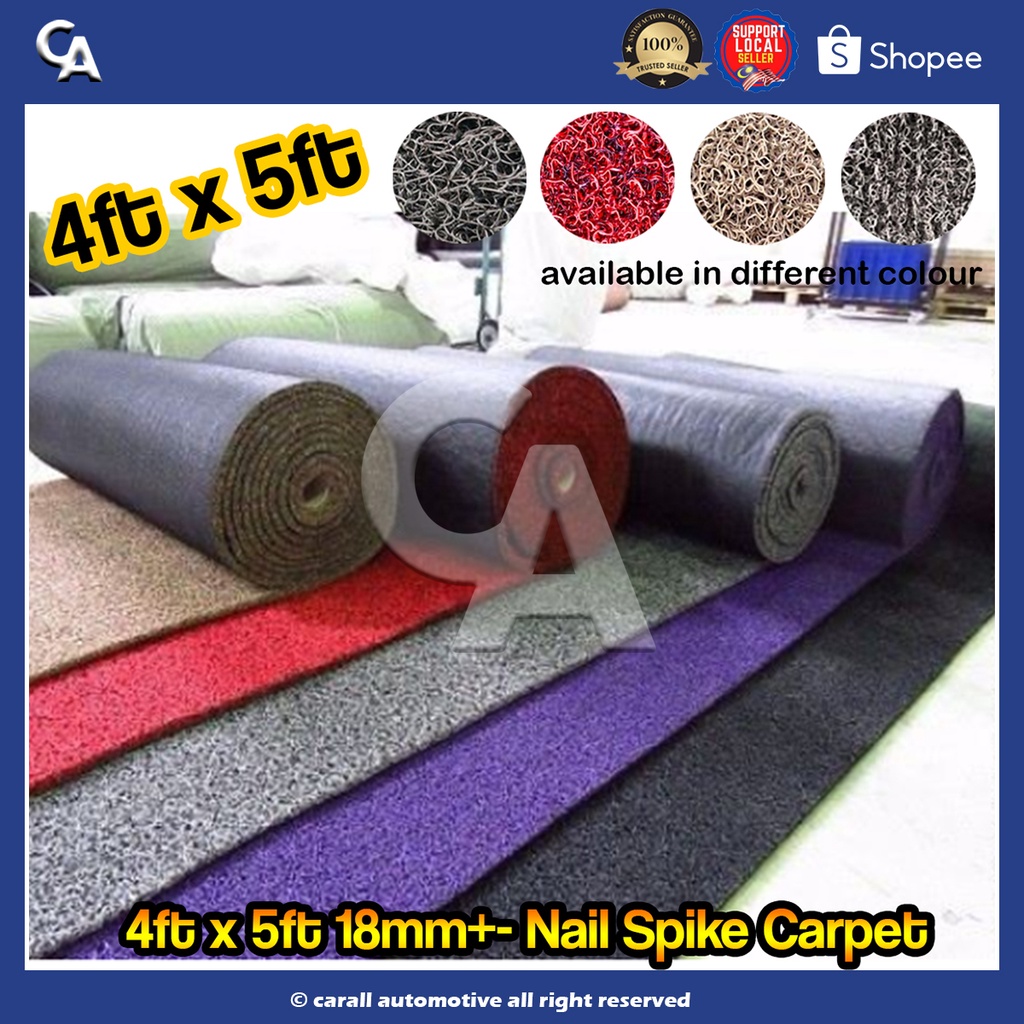 4ftx5ft A20mm+- Nail Spike Waterproof Coil Mat Car Large Roll Carpet ...