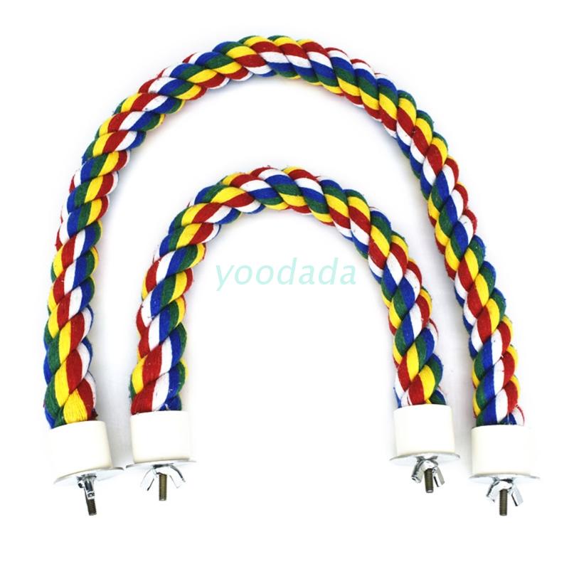 yoo Bird Rope Toy Cotton Rope Stand Perch Climbing Toys for African ...