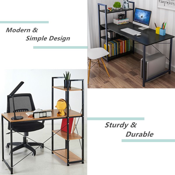 Modern Design Home&Office Computer Laptop Desk Sturdy Table With Book ...