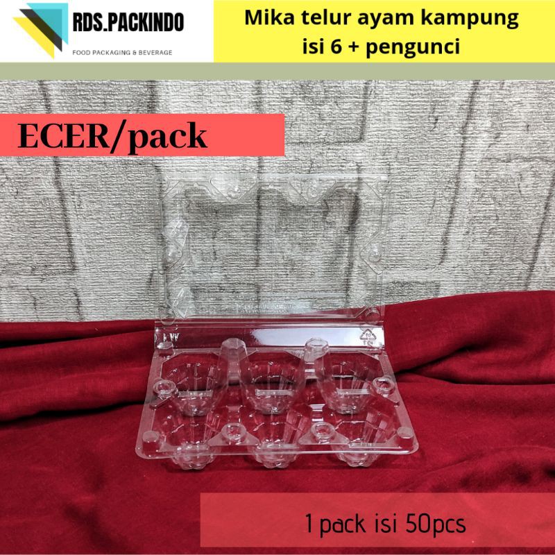 Mika free-range chicken eggs contains 6 + lock //ECER | Shopee Malaysia