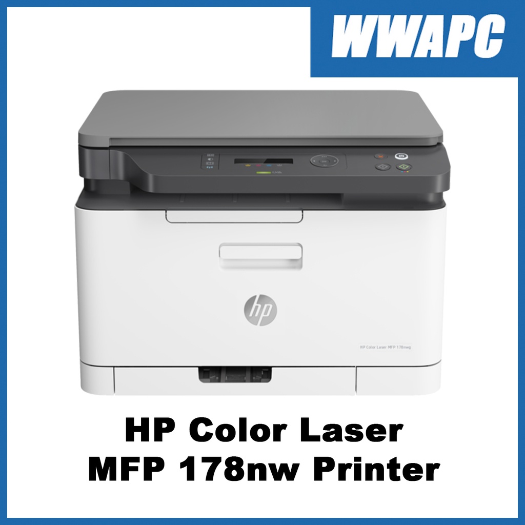 HP Color Laser MFP 178nw Multifunction Laserjet Colour Printer Print Scan Copy with Network and ...