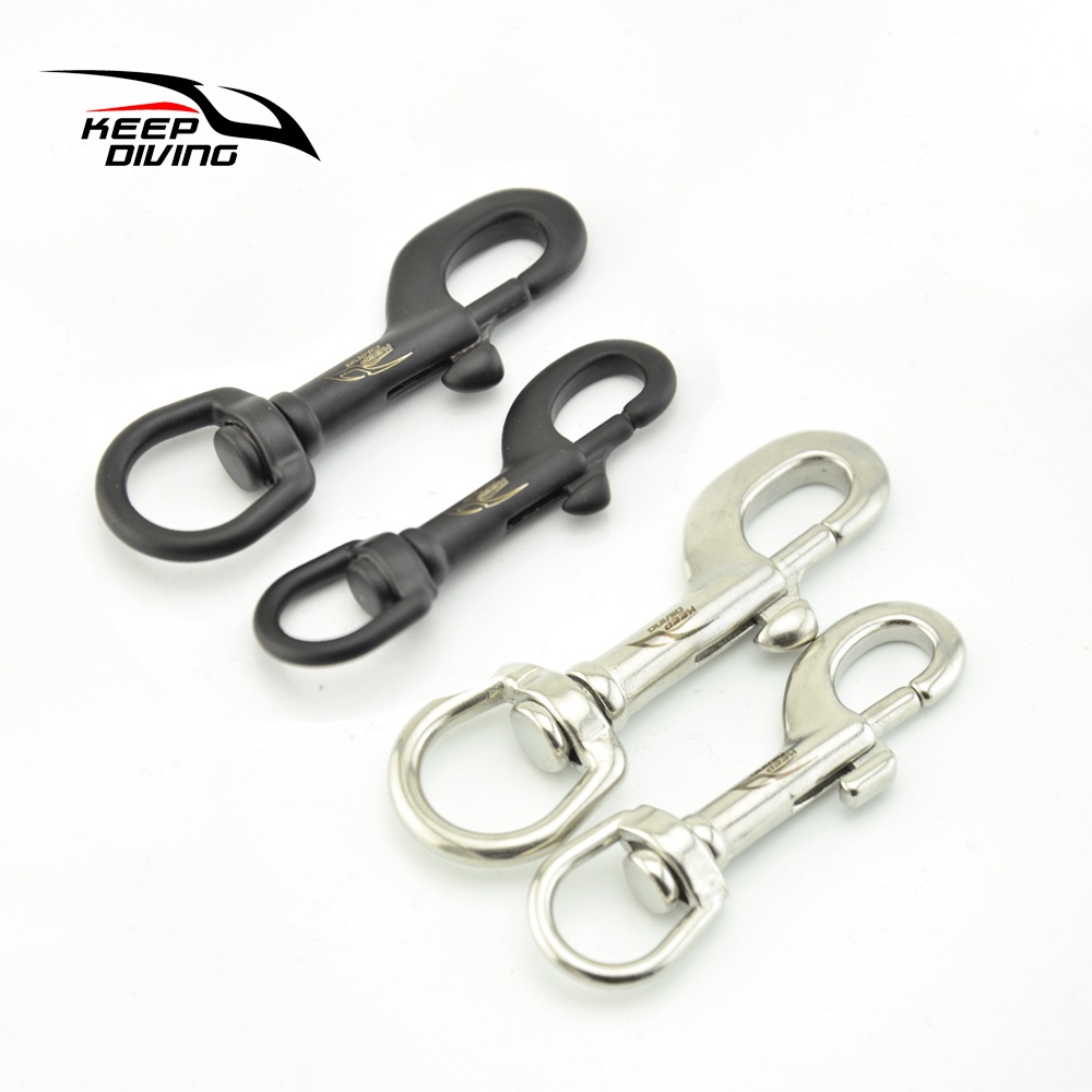 KEEP DIVING 75/90MM 316 Stainless Steel Bolt Snap Hook Clip Diving Hook ...