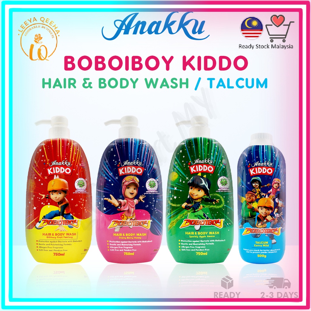 ANAKKU Kiddo Boboiboy Hair & Body Wash Baby Powder Talcum Sabun Mandi ...