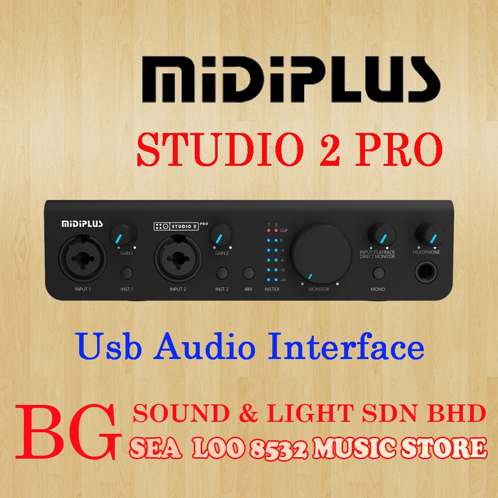 MIDIPLUS STUDIO 2 PRO USB AUDIO INTERFACE | Shopee Malaysia
