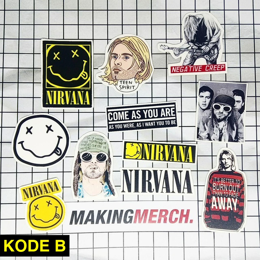 Tumblr Sticker Nirvana Kurt Cobain (MINI Sticker) | Shopee Malaysia