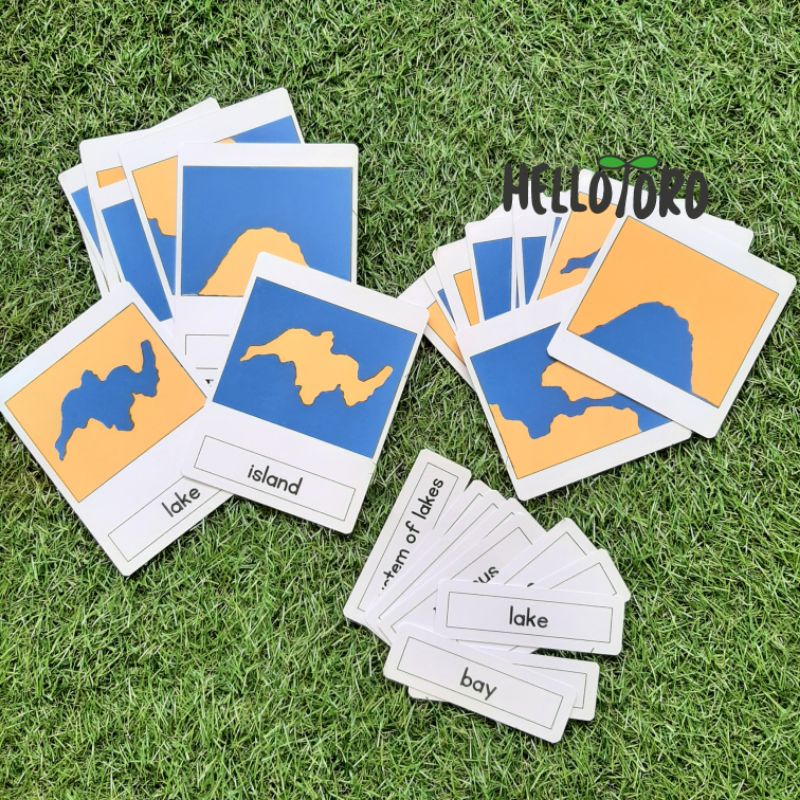 Land and Water Forms Cards Montessori Land and Sea | Shopee Malaysia