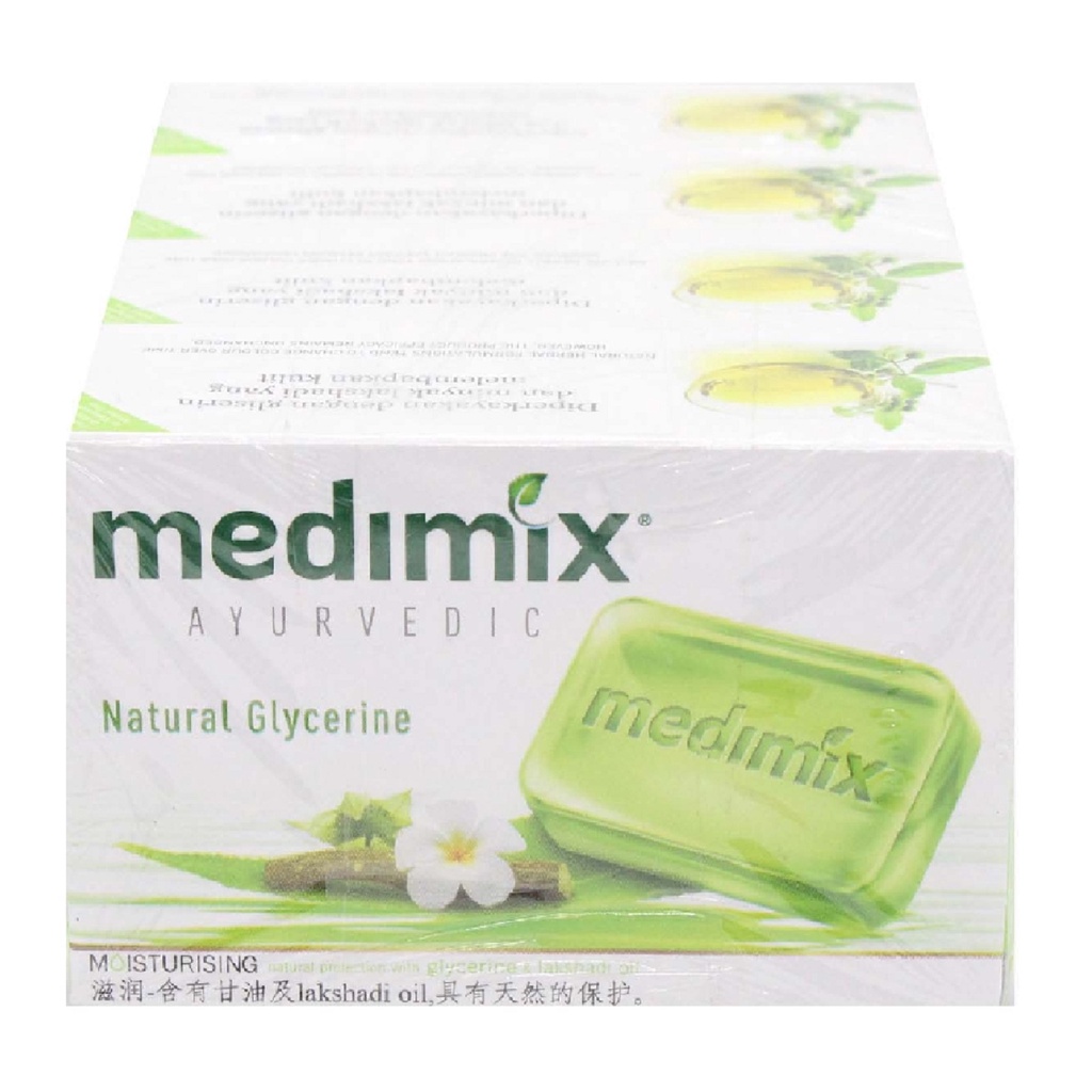 Medimix Ayurvedic Bar Soap Natural Glycerine B3F1 (125g x 4) | Shopee ...