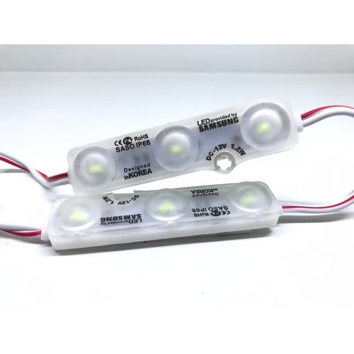 PUTIH MATA Samsung Led Lights Module 5730 SMD 12v DC 3 Eyes 12 v volt ...