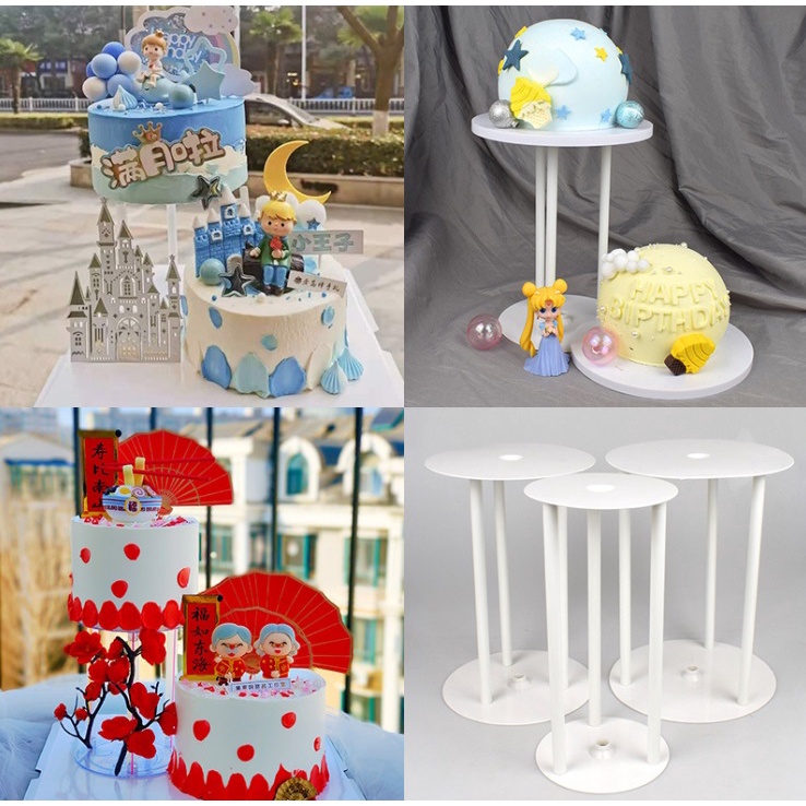 Two Tier Cake Support Split Layer Cake Stand Suspended Cake Stand ...