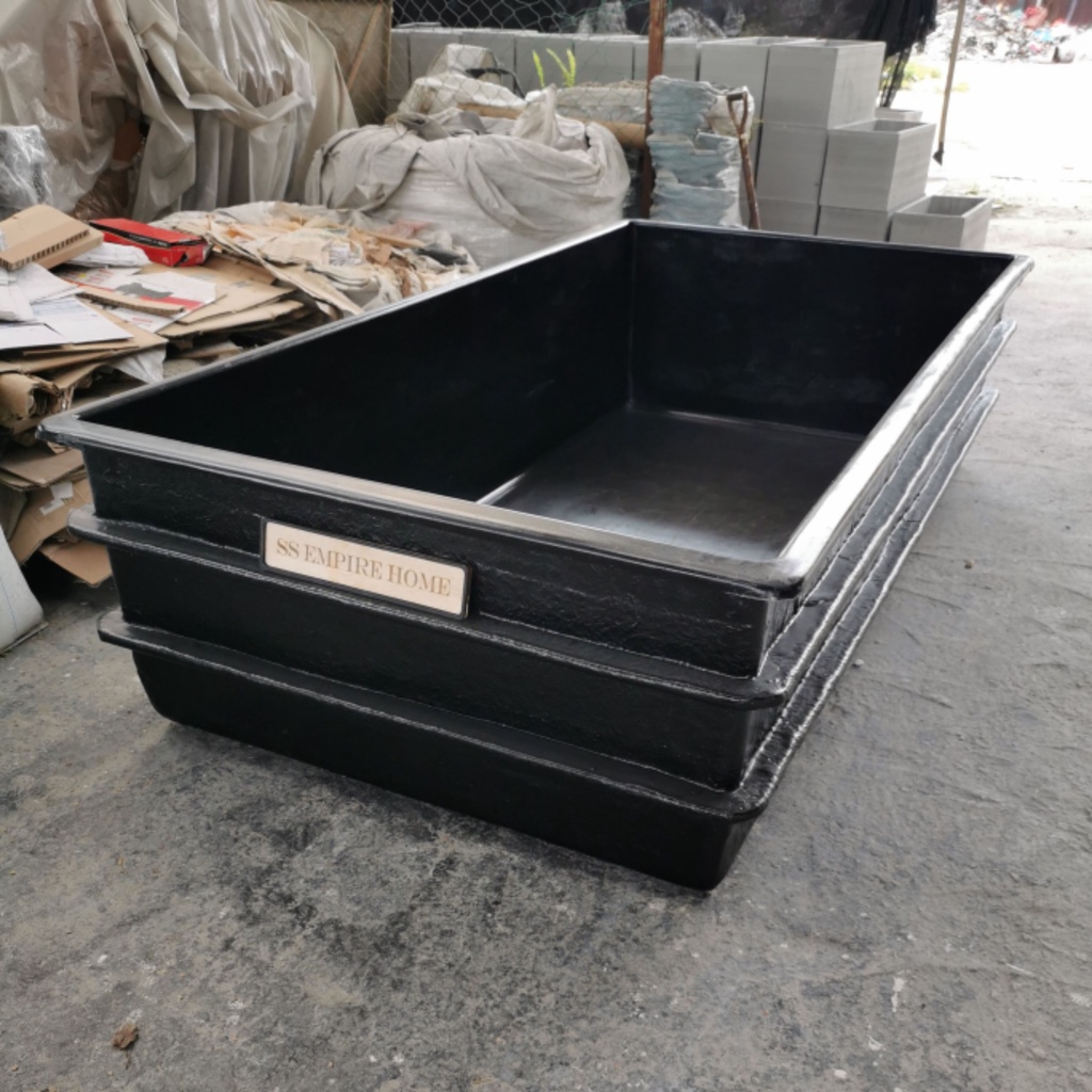 NEX 8 x4x2 Black Fiberglass Fish Tank Water Pond Aquarium Premium Heavy ...