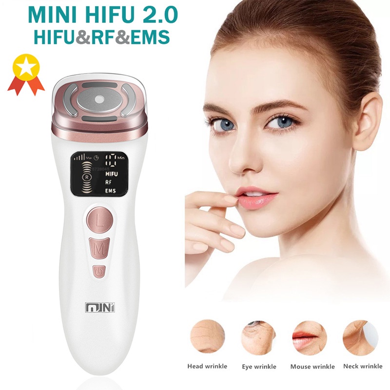 Mini HIFU EMS Microcurrent with Heat for Lifting & Wrinkles Ultrasonic ...