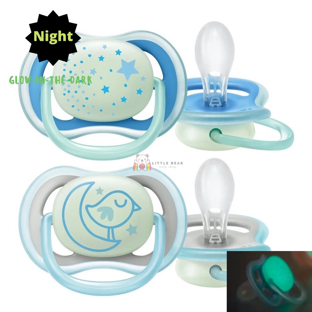 Philips Avent Glow-In-The-Dark Ultra Air Pacifier Soother Baby ...