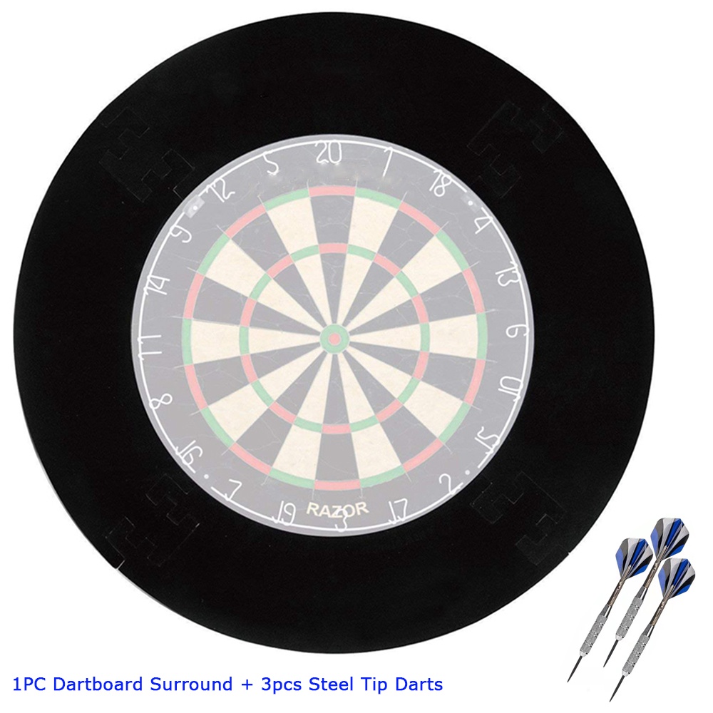 Black 17.75“/18" 4 Pcs Dartboard Surround For Dartboard Wall Protection ...
