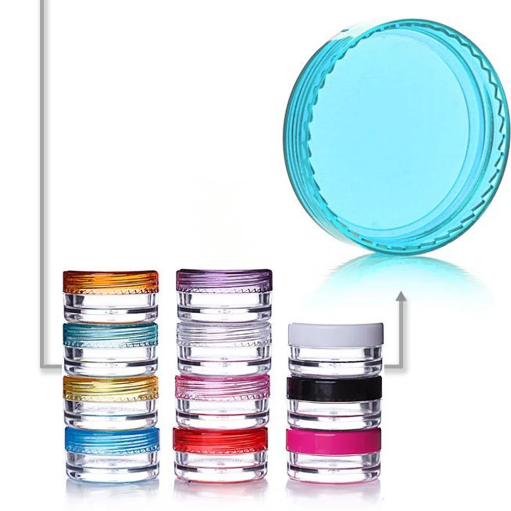 Random Cosmetic Packaging Small Box Plastic Bead Containers Round Small ...