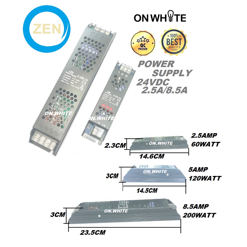 ZEN POWER SUPPLY 24V 2.5AMP/ 5AMP / 8.5AMP VOLTAGE INVERTER CONVERTER ...