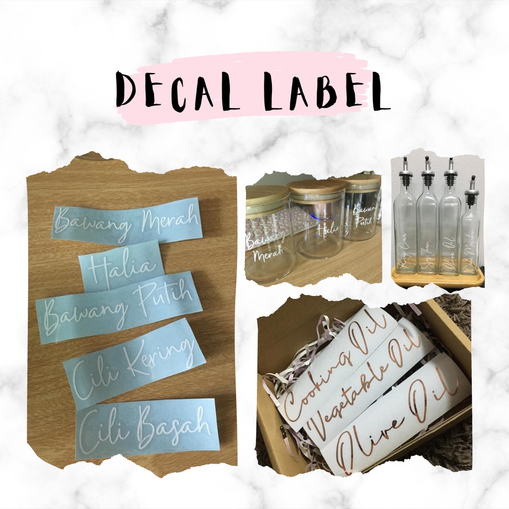 Decal Sticker / Vinyl Sticker /Sticker Dapur / Kitchen Label / Sticker ...