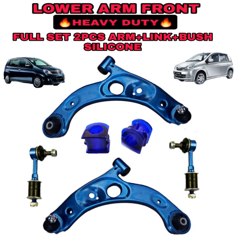 EL HEAVY DUTY PERODUA VIVA ALL LOWER ARM FRONT FULL SET + STABILIZER ...