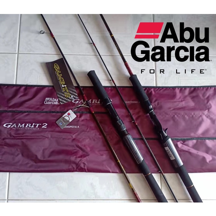 ABU GARCIA GAMBIT 2 SPINNING / BAITCASTING ( BC ) FISHING ROD | Shopee ...