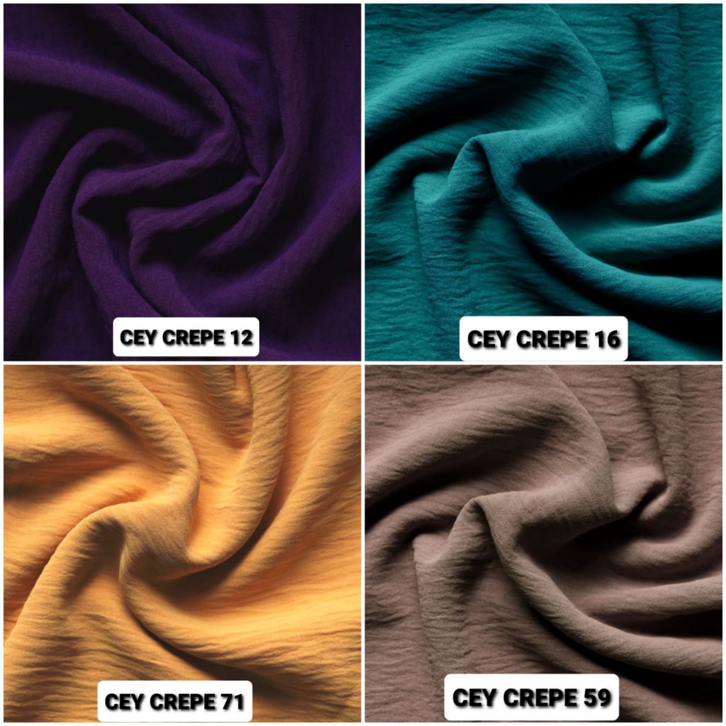 🔥 🔥CRUMPLED CEY CREPE KAIN PASANG ( BIDANG 60' /0.5 METER) 🔥 🔥 CC12 ...