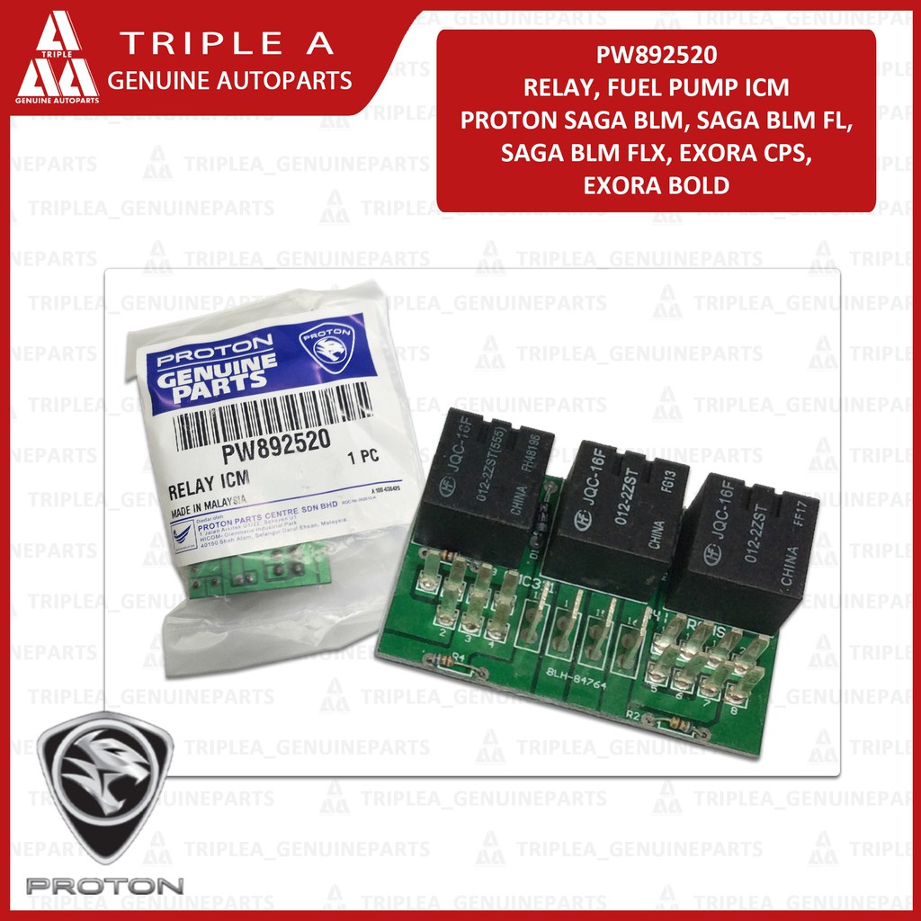 Proton Gen2 Persona Exora Saga BLM FLX Fuel Pump ICM Relay PW892520 ...