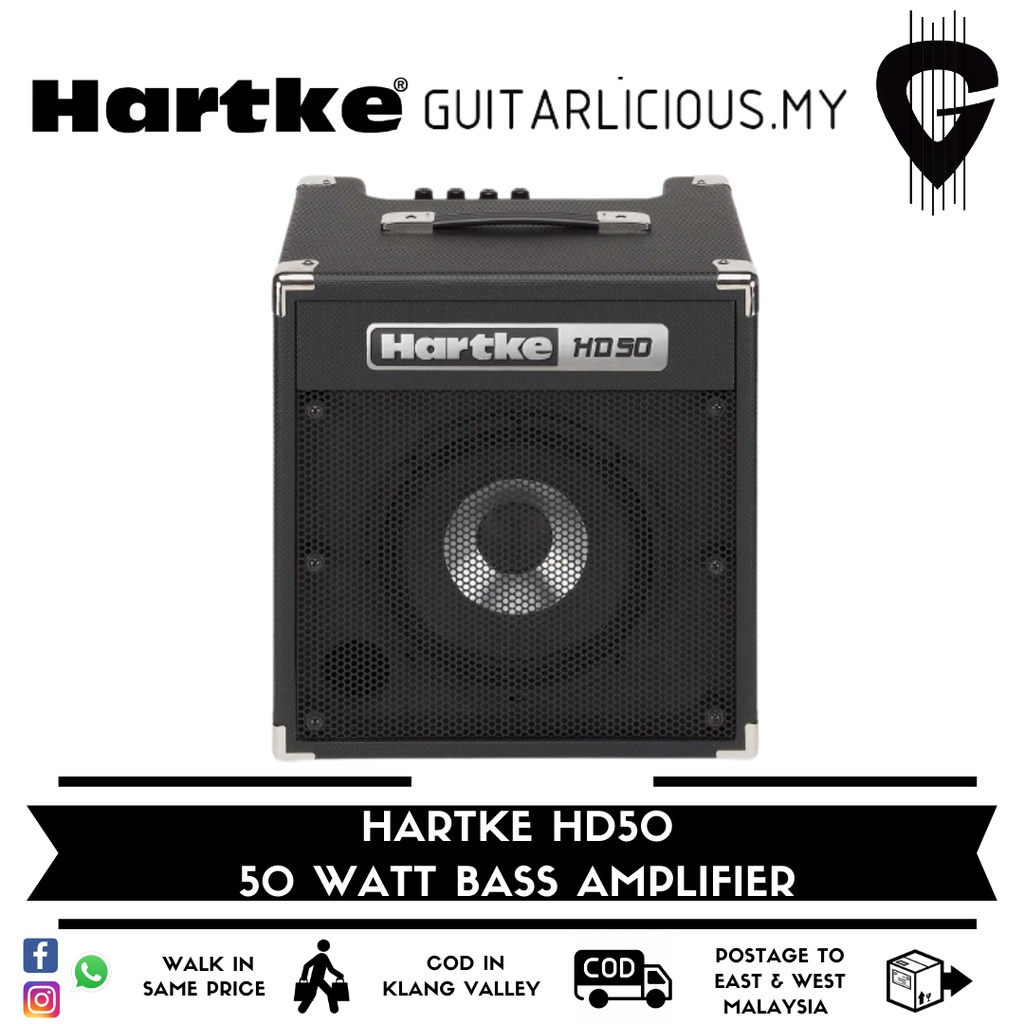HARTKE HD50 50Watt Bass Combo Amplifier ( HD50 / HD-50 / HD 50 ) bass ...