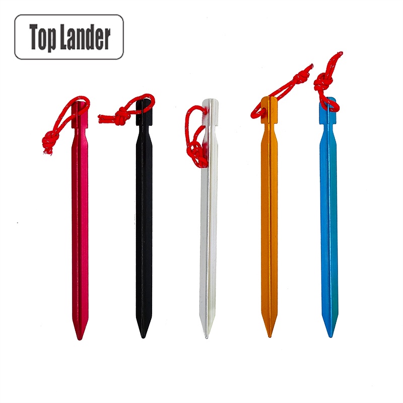 Aluminum Tent Pegs and Reflective Guy Line Ultralight Windproof Rope ...