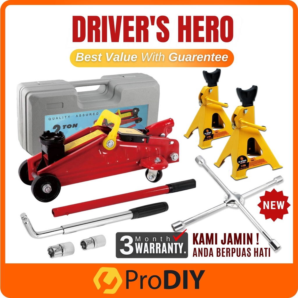 2 Ton Hydraulic Floor Jack For Auto Repair Tools Car Kereta 千斤顶 / 换轮胎 ...