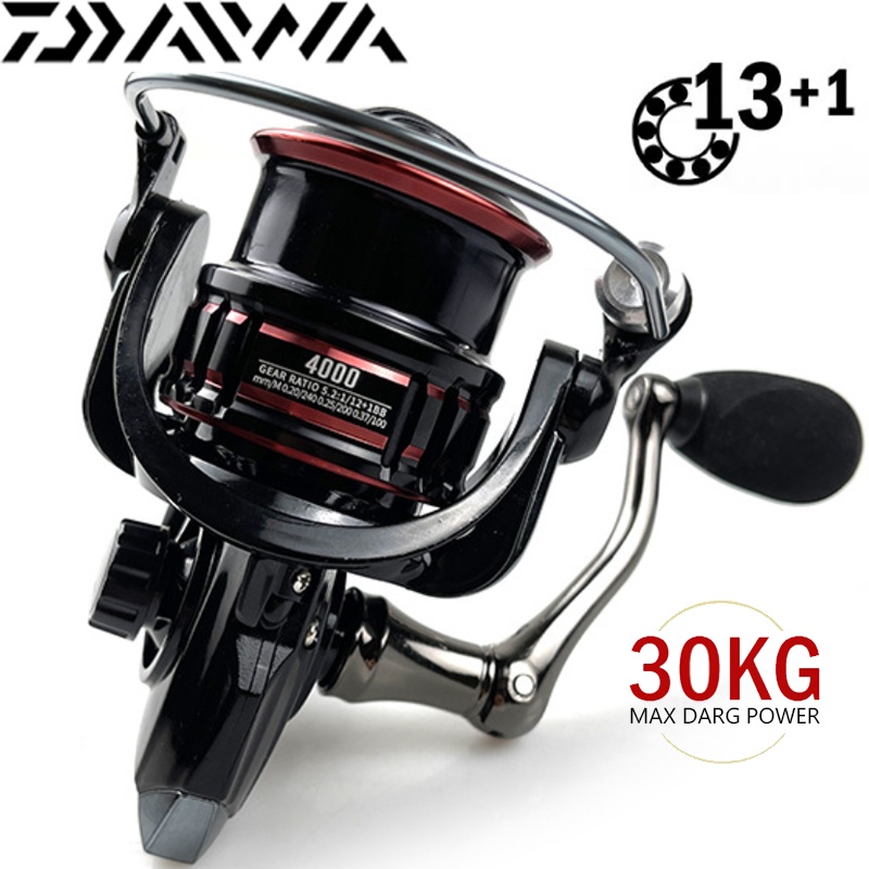 READY STOCK DAIWA 2023 NEW Mesin Pancing Max Drag 30kg Fishing Reel 6+1BB High Speed Gear Ratio ...