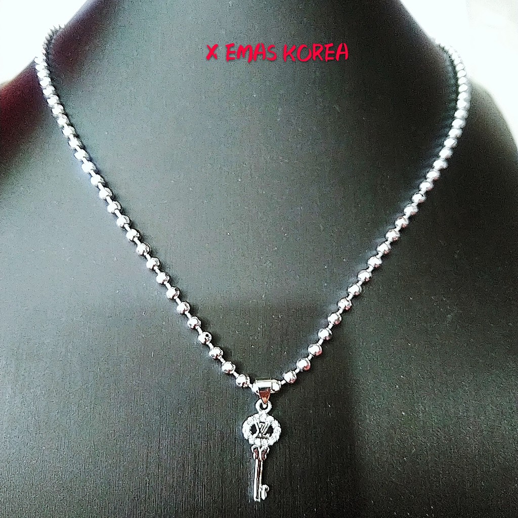 Rantai leher boba +loket kunci Emas BANGKOK Jewellery necklace+pendant ...