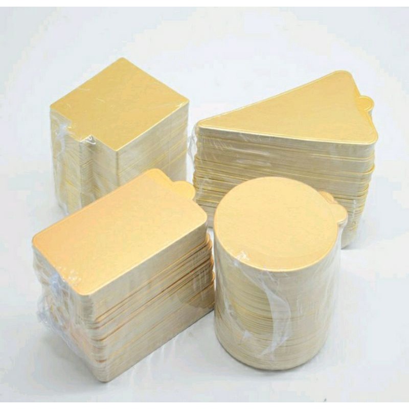 [20pcs/pkt] Triangle Square Round Mini Cake Board/ Mini Mousse Dessert ...