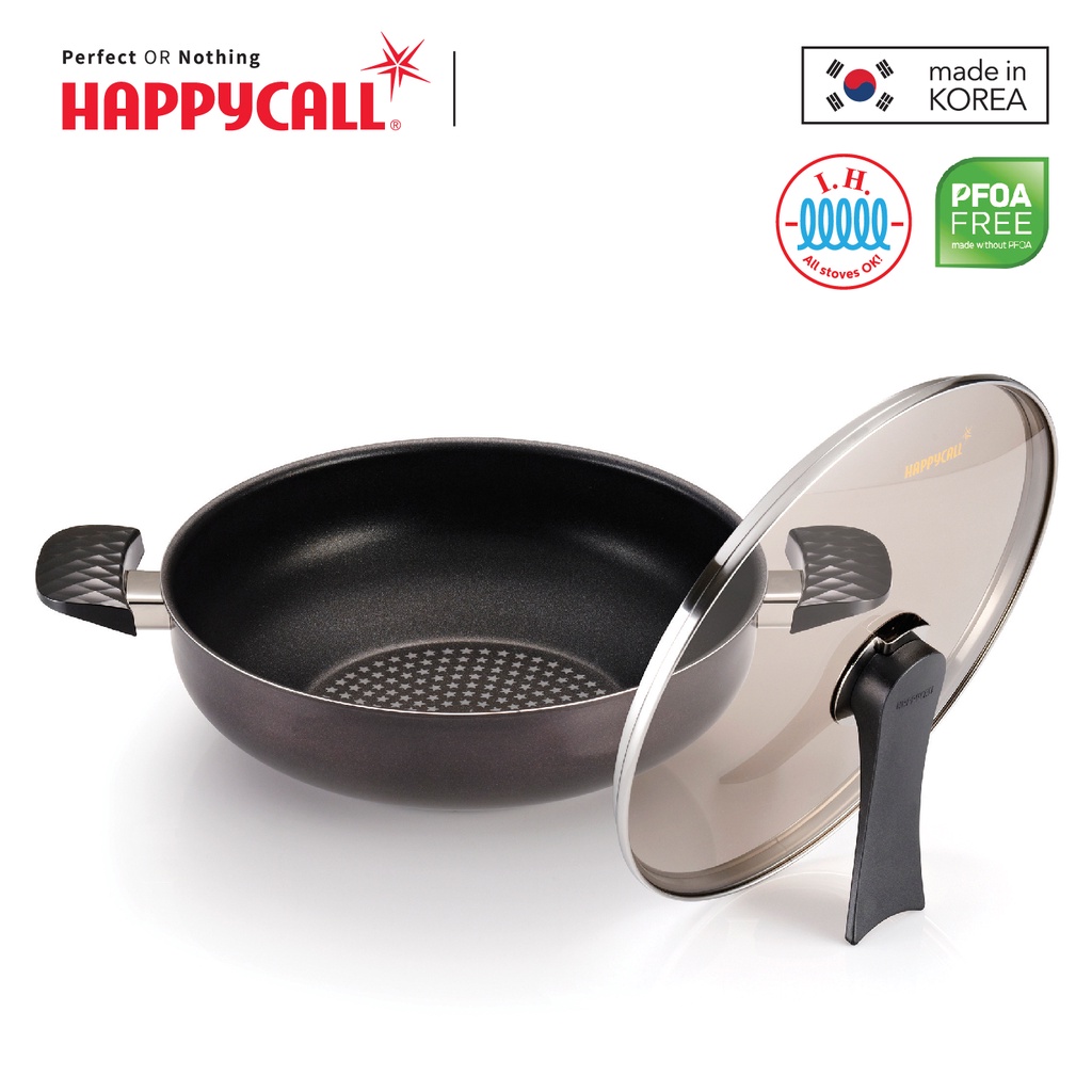 HAPPYCALL Diamond Chef Wok With Lid (32cm) 3900-0048 | Shopee Malaysia