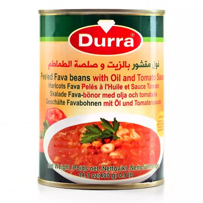 DURRA PEELED FAVA BEANS WITH OIL AND TOMATO SAUCE 400G (FOUL) | Shopee ...
