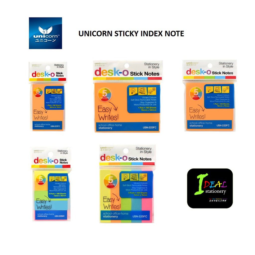 UNICORN STICKY INDEX NOTE | Shopee Malaysia