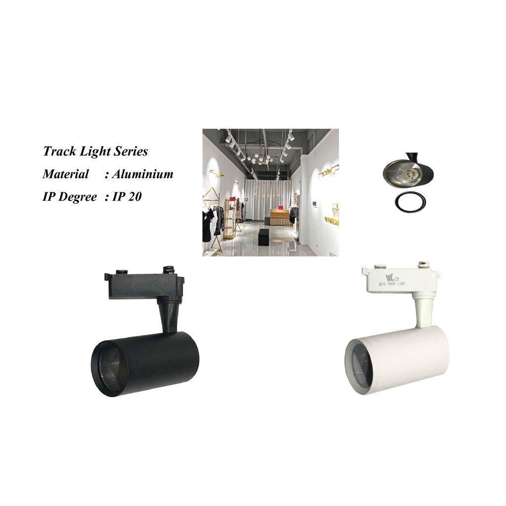 Track Light Casing with GU10 Bulb Spotlight for Track Rail Lamp | Shopee Malaysia