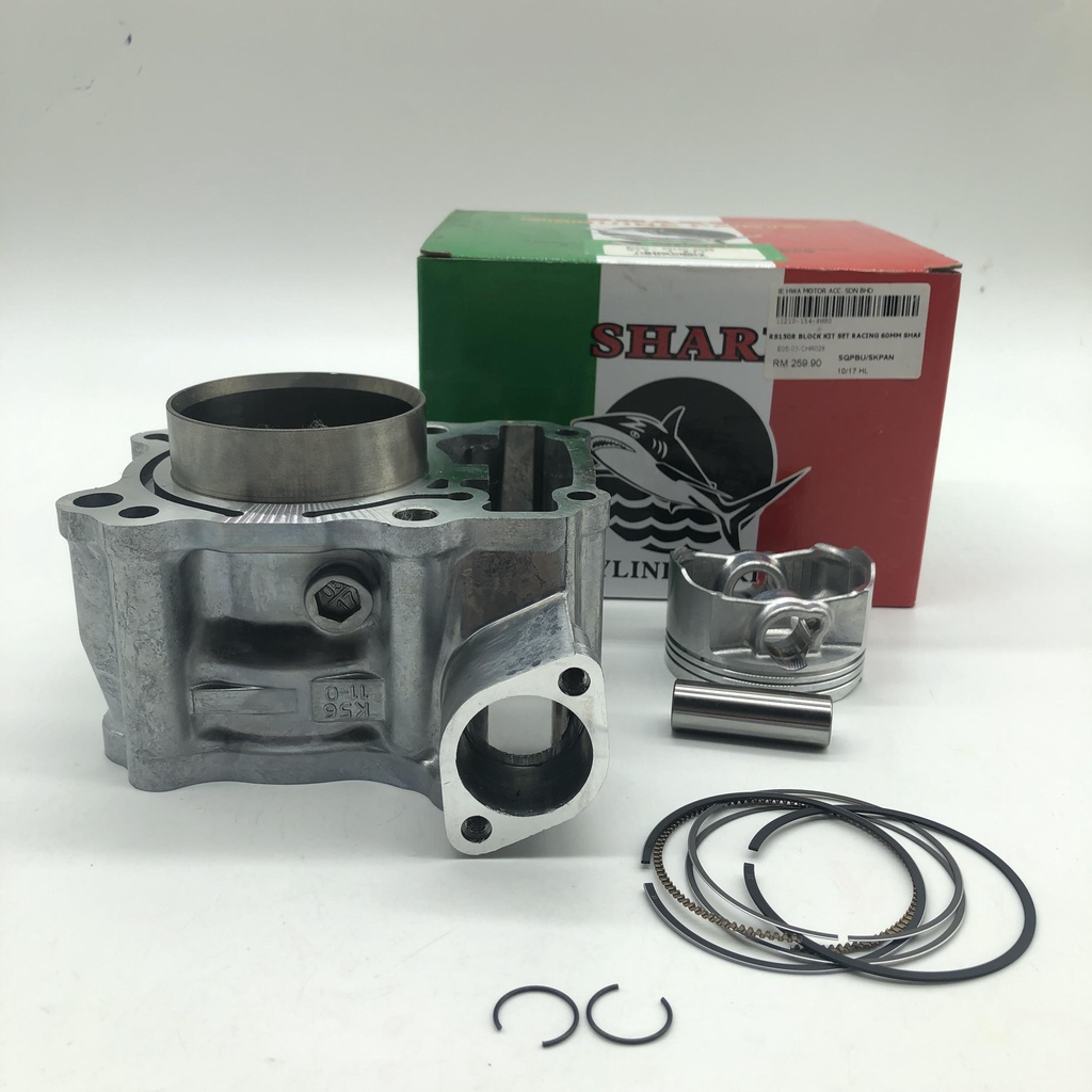 HONDA RS150 RS 150 CYLINDER BLOCK SET RACING 60MM BLOCK SET 60MM SHARK ...