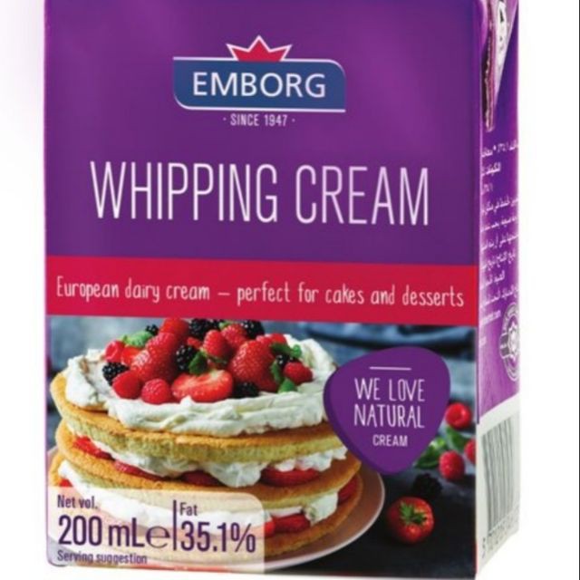 EMBORG Whipping Cream/Cooking Cream/Perfect Pasta/Perfect Whip (200ml ...