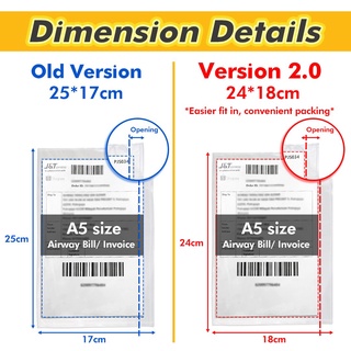 Consignment Note Pocket100pcs Courier Pocket Flyer Pocket Address ...