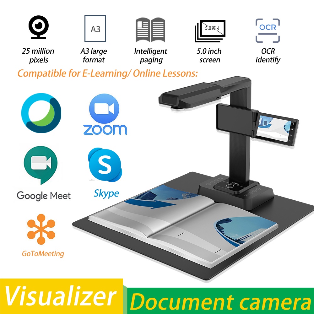 25MP Hot Sale Digital A3/A4/A5 Document Camera Scanner Image Scanner ...