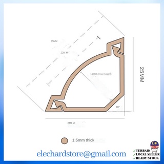 1 Meter Self-Adhesive Raceway Angle Wall Cord Duct Cable Triangle ...
