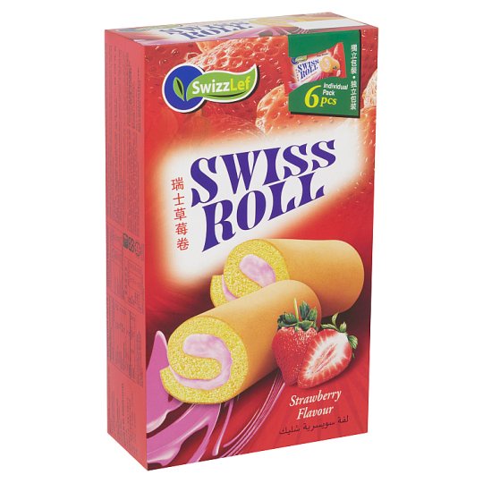 SwizzLef Swiss Roll Strawberry Flavour 6pcs 120g | Shopee Malaysia