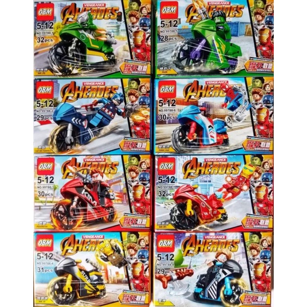 Action Figure + motorbike vehicle toy DC Marvel 99788 Minifigure ...