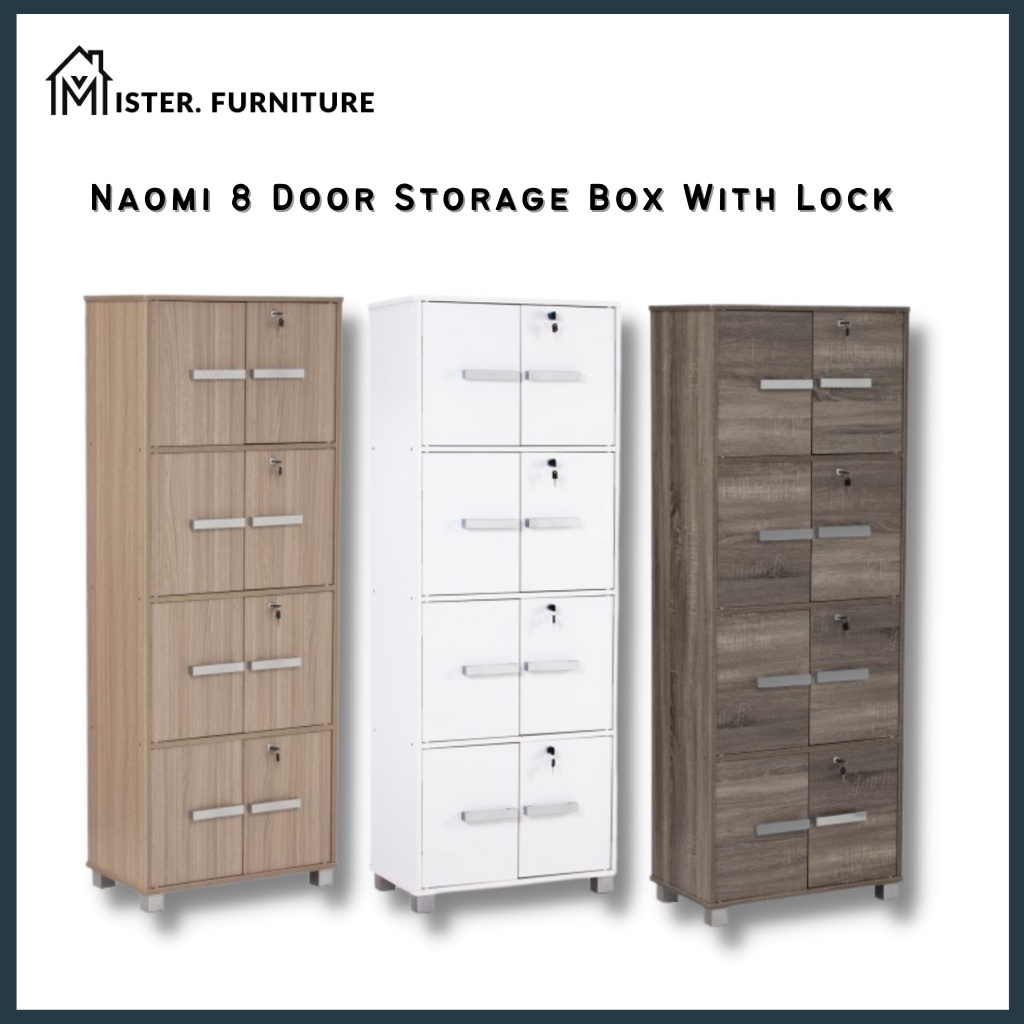 NAOMI 8 Door File Cabinet Locker Cabinet Office Cabinet Filing Cabinet ...