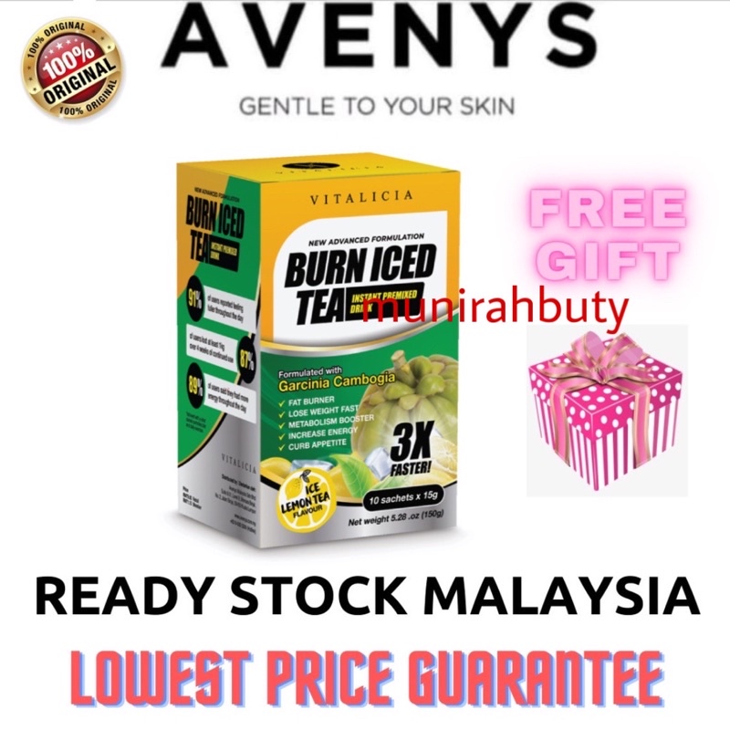 [with Gift 🎁] AVENYS BURN ICED TEA - BIT 💯% Original HQ Malaysia ...