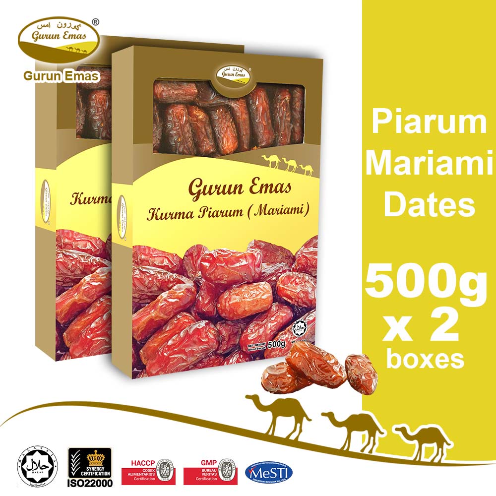 Gurun Emas Klasik Kurma Piarum Mariami (500g x 2 kotak) / Gurun Emas ...